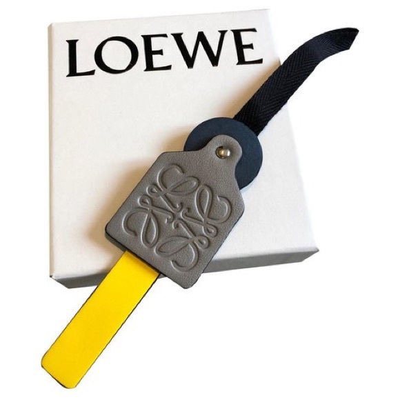 Loewe | Accessories | Loewe Grey And Yellow Luggage Tag | Poshmark